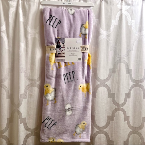Rae Dunn | Bedding | Rae Dunn New 223 Peep Easter Plush Throw Blanket ...